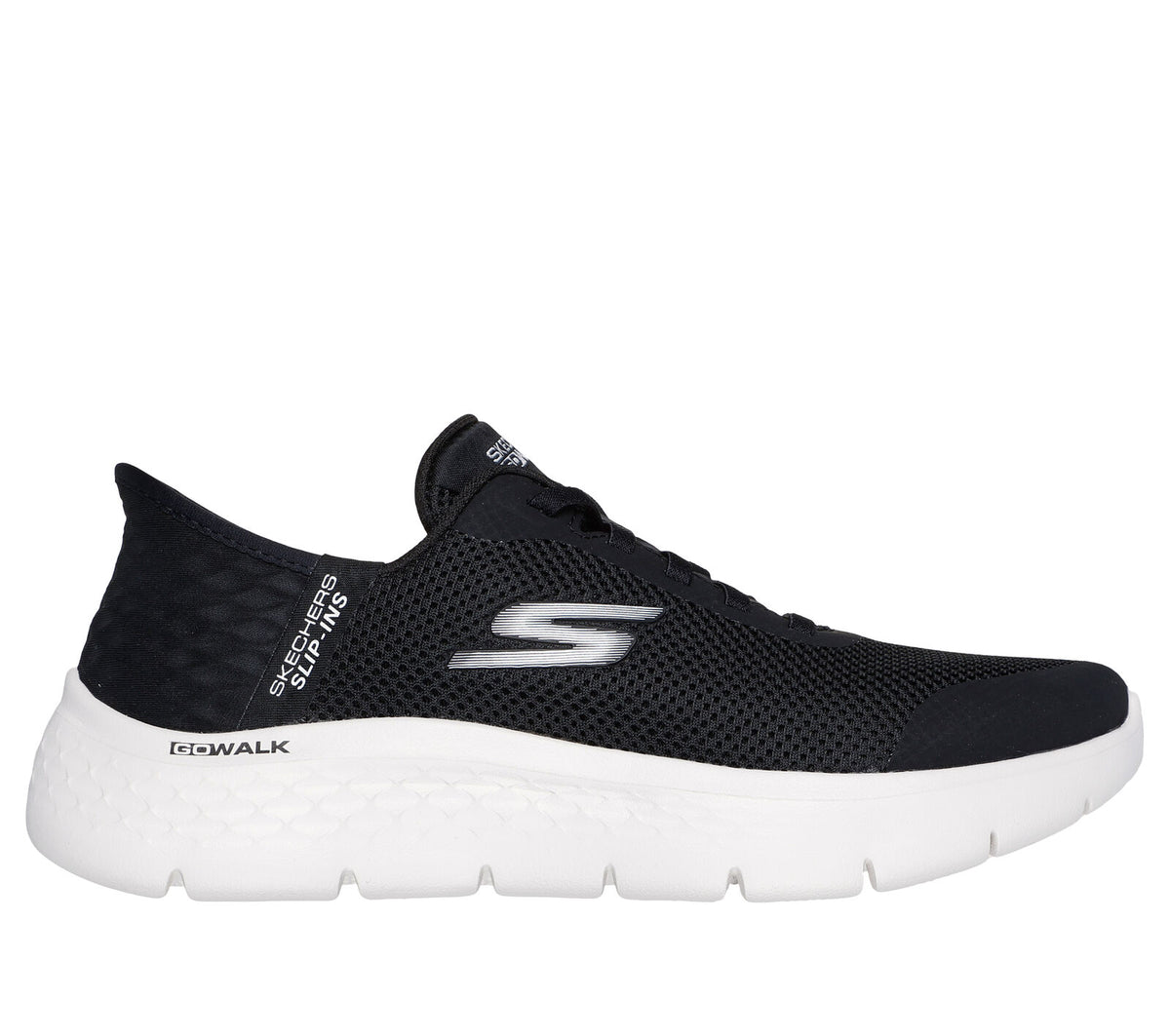 WOMEN'S SKECHERS SLIP-INS GO WALK FLEX GRAND ENTRY BLACK/WHITE – Omars ...
