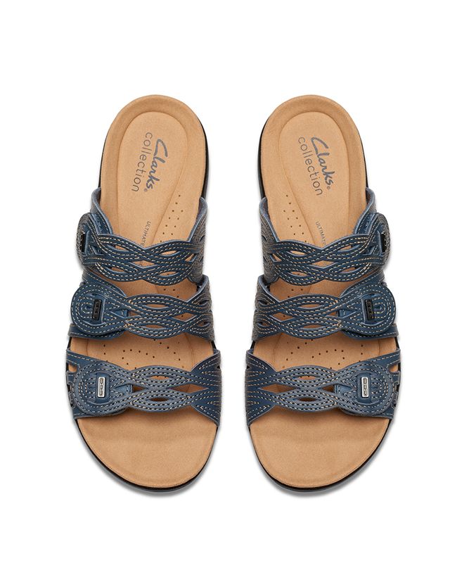 WOMEN'S CLARK LAURIEANN RUBY BLUE SANDAL – Omars Shoes
