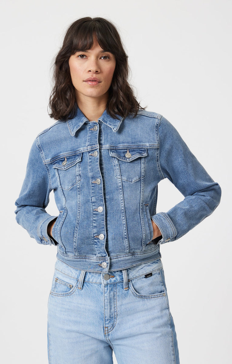 WOMEN'S MAVI CECILIA LT BRUSHED FLEX BLUE JACKET – Omars Shoes