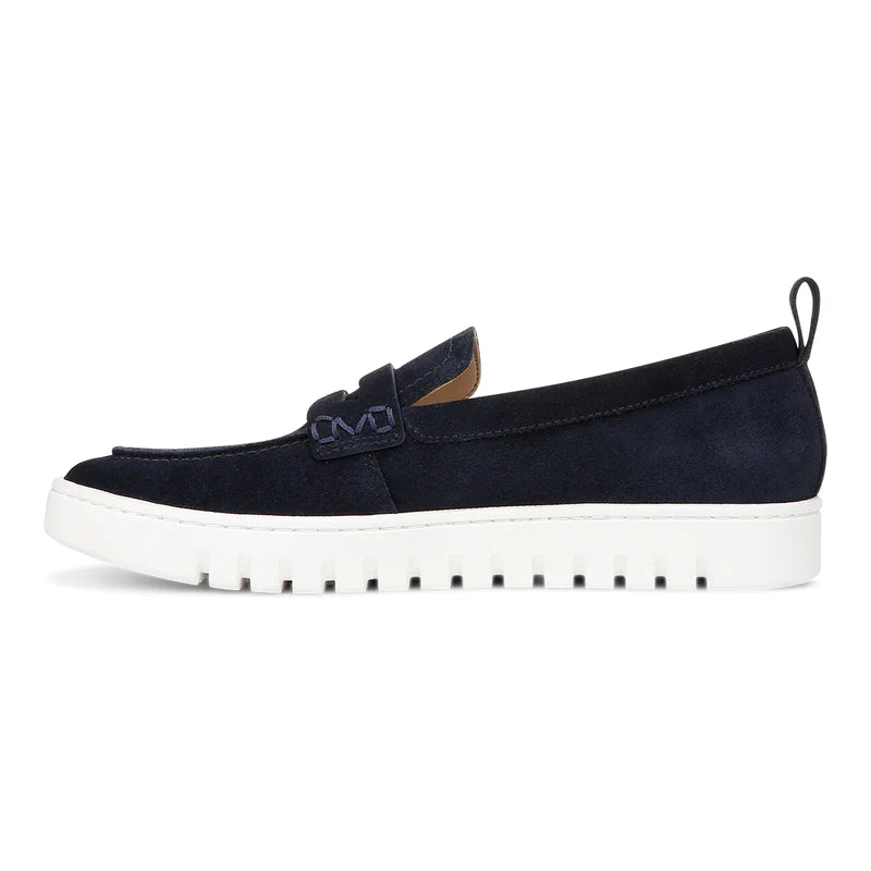 WOMEN'S VIONIC UPTOWN NAVY/WHITE LEATHER LOAFER – Omars Shoes