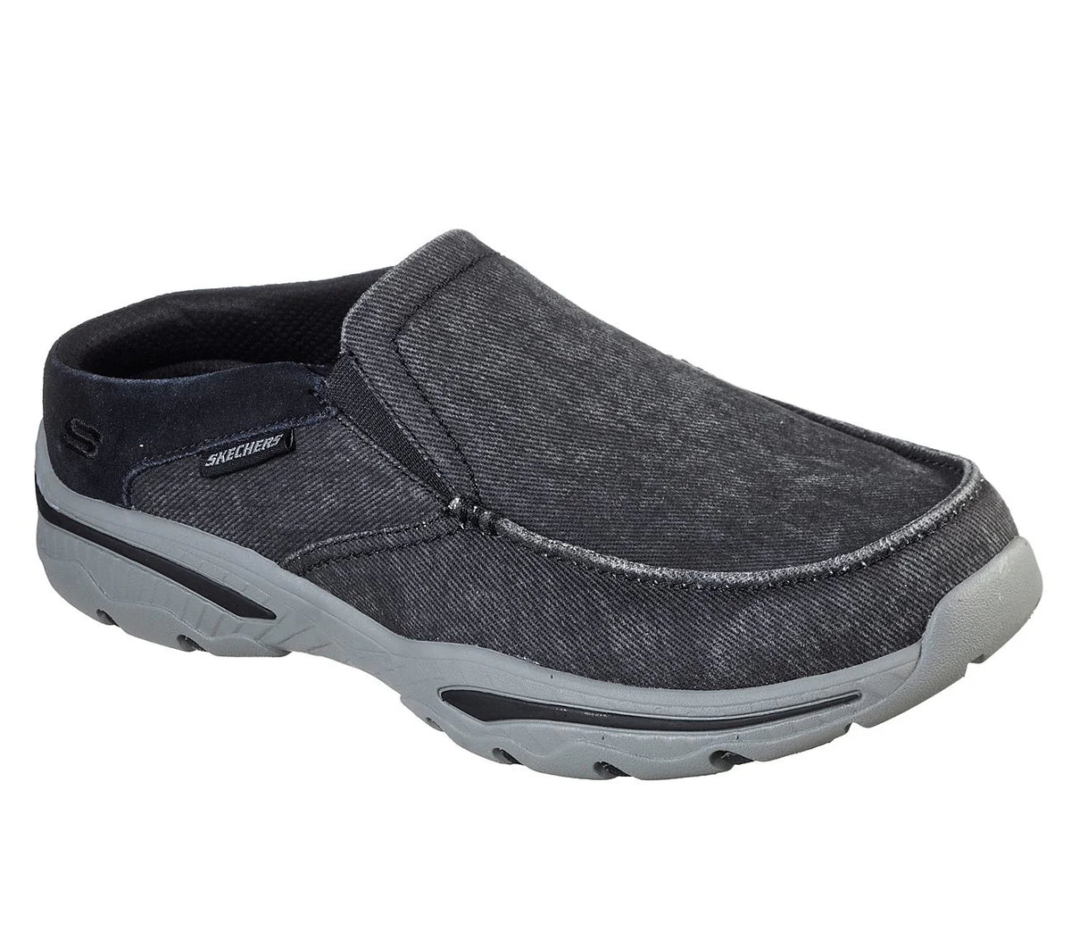 MEN'S SKECHERS CRESTON BACKLOT BLACK OPEN BACK SHOE – Omars Shoes