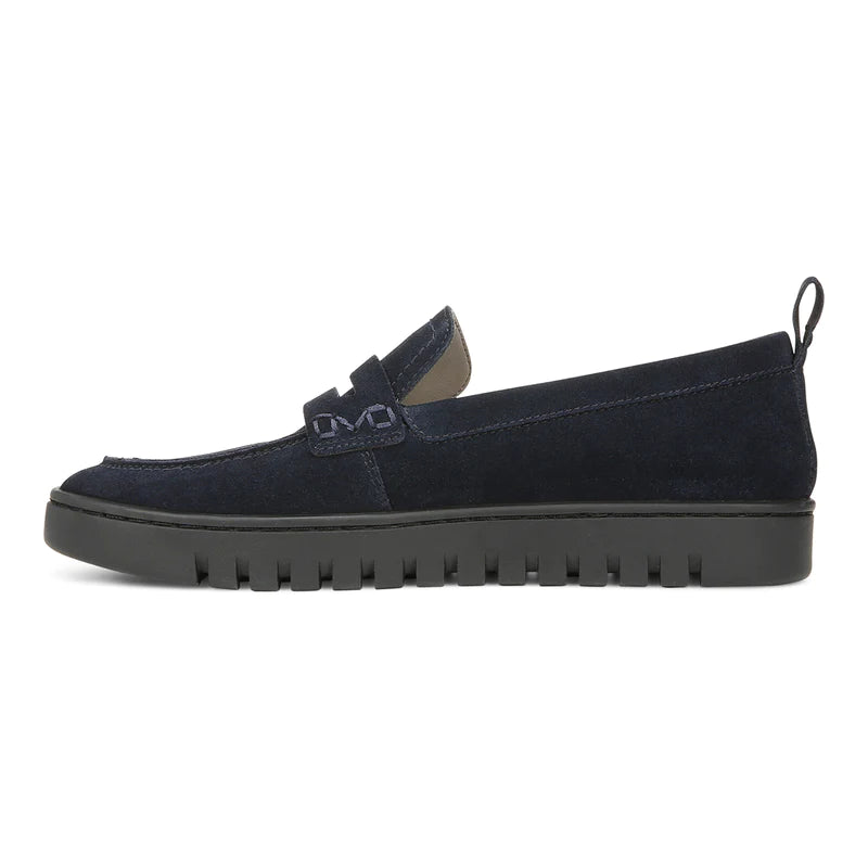 WOMEN'S VIONIC UPTOWN NAVY SUEDE LOAFER – Omars Shoes