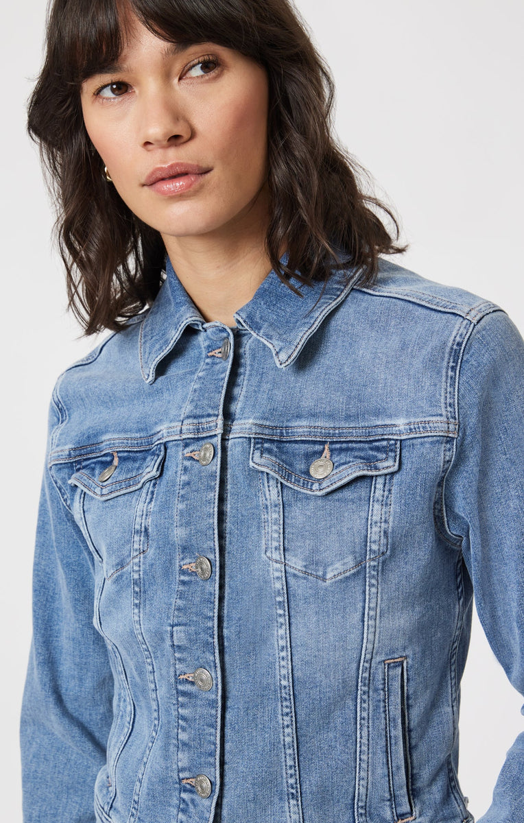 WOMEN'S MAVI CECILIA LT BRUSHED FLEX BLUE JACKET – Omars Shoes