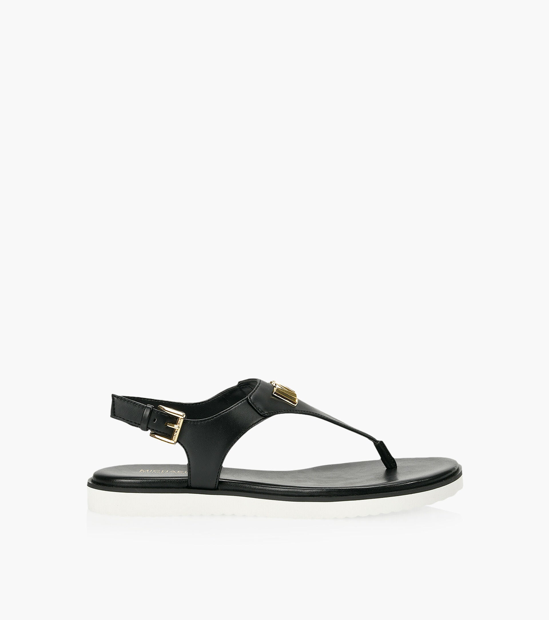 WOMEN S MICHAEL KORS JILLY FLAT Black SANDAL 8.5 Black